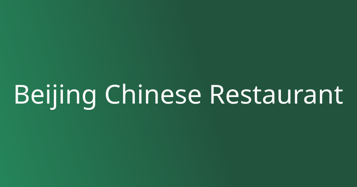 Best Chinese in Hasbrouck Heights, NJ | Beijing Chinese Restaurant | Menu
